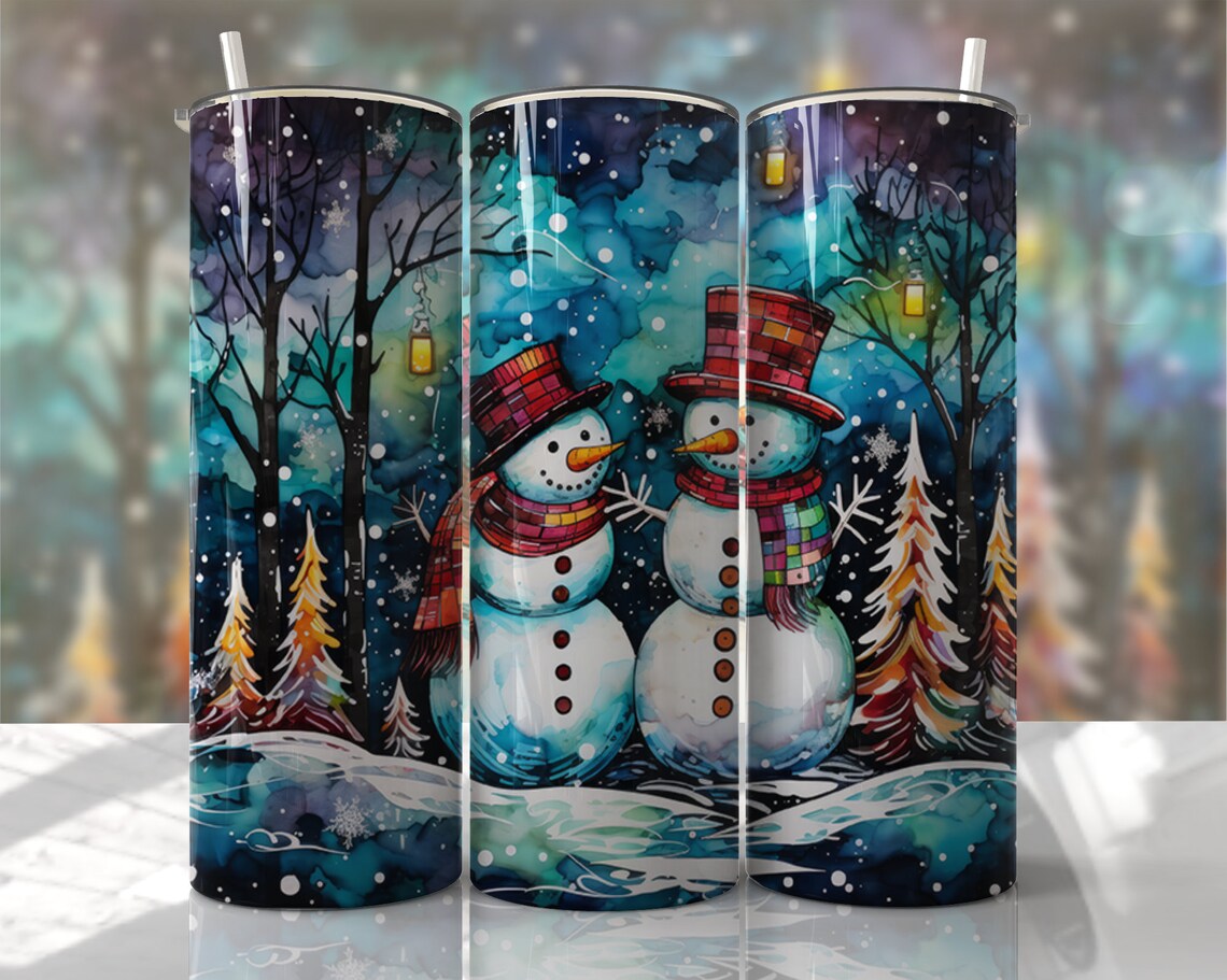 Christmas Snowmen 20 oz Tumbler Sublimation Transfer – Rusty Rocker