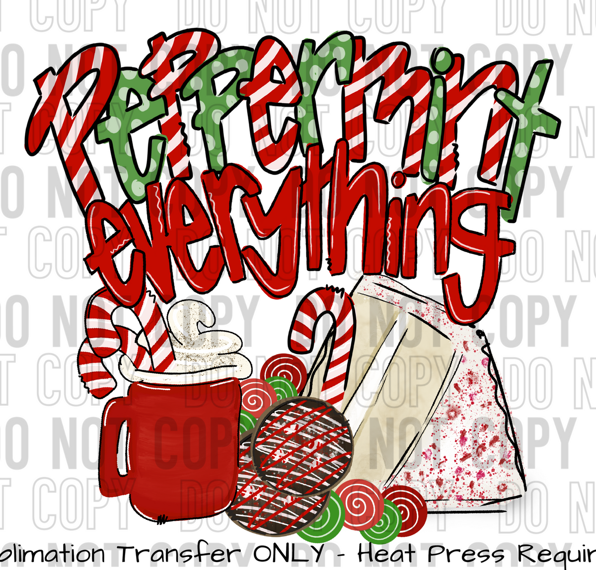 Peppermint Everything Sublimation Transfer – Rusty Rocker